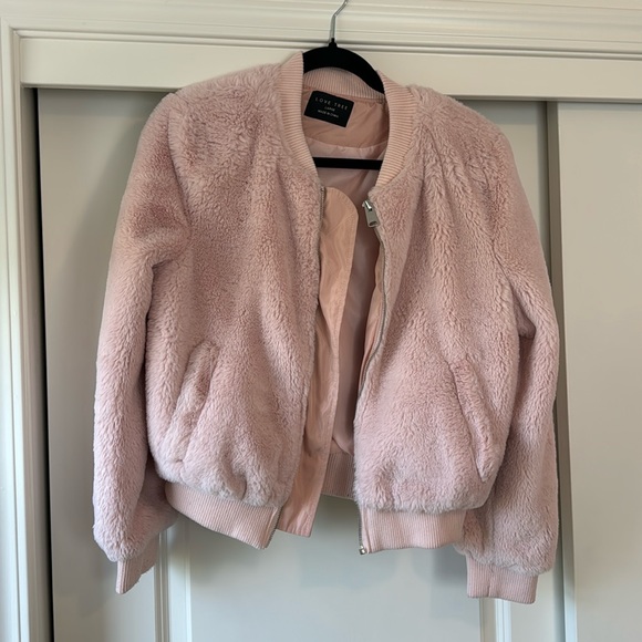 Jackets & Coats | Fuzzy Pink Bomber Jacket | Poshmark